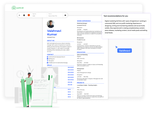 Resume Builder - Create Professional Resume for Free | Workruit