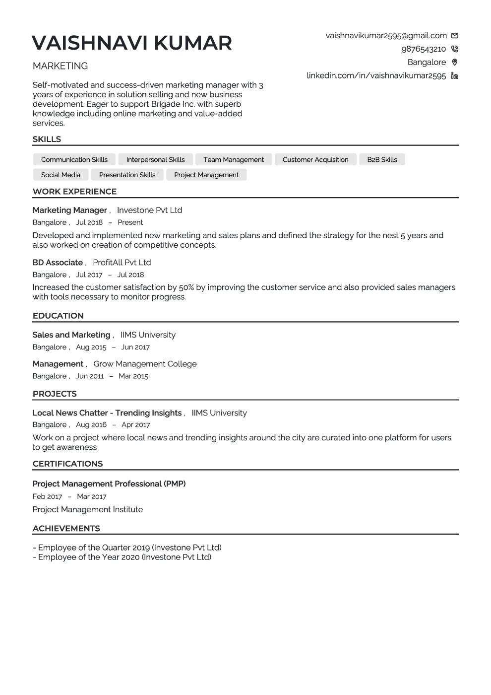 Resume Builder - Create Professional Resume for Free | Workruit