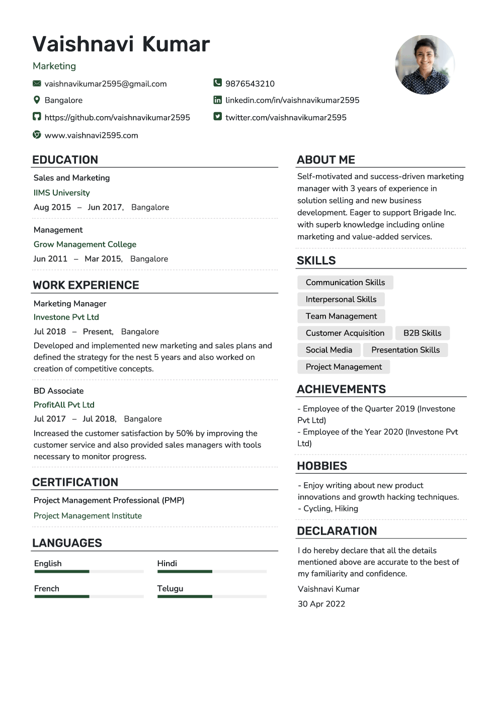 Resume Builder - Create Professional Resume for Free | Workruit