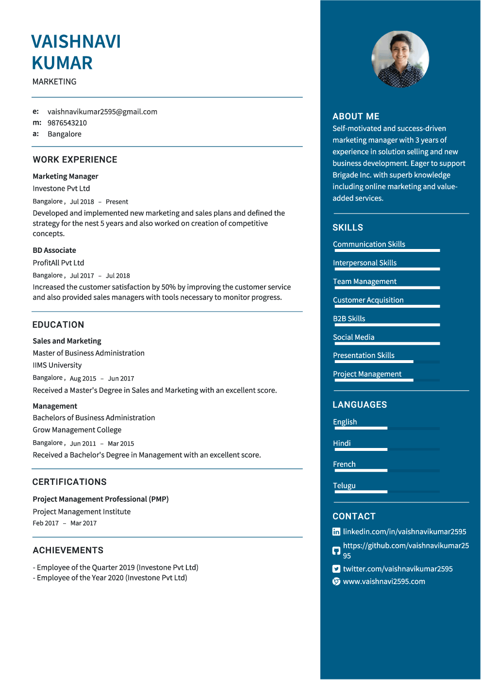 Resume Builder - Create Professional Resume for Free | Workruit