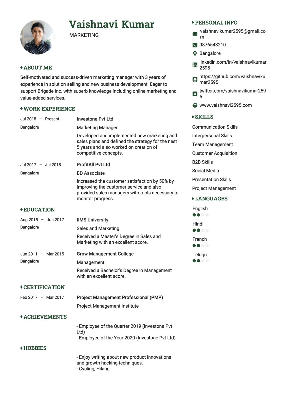 Resume Builder - Create Professional Resume for Free | Workruit