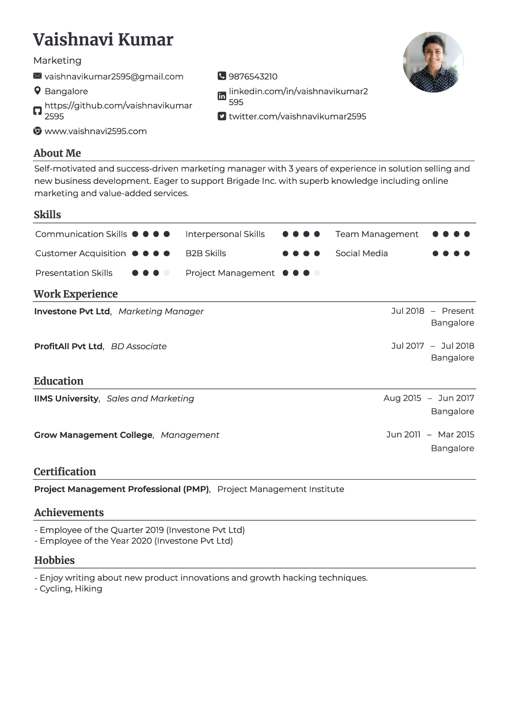 Resume Builder - Create Professional Resume for Free | Workruit