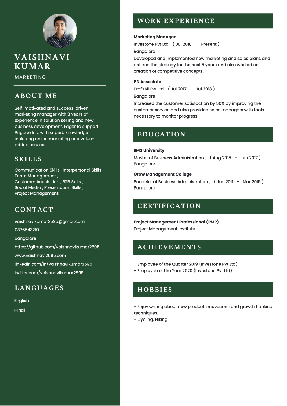 Resume Builder - Create Professional Resume for Free | Workruit